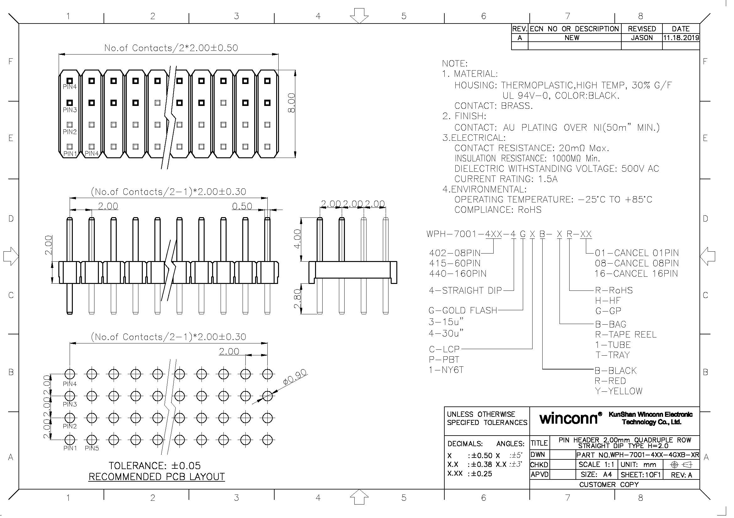 4 Row Through Hole Pin Header Socket From China Manufacturer Pin Header Fpc Connector
